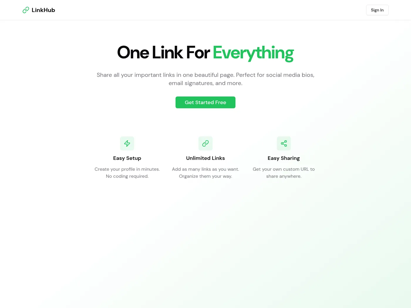 Linktree-Style Multi-User Link Sharing Platform