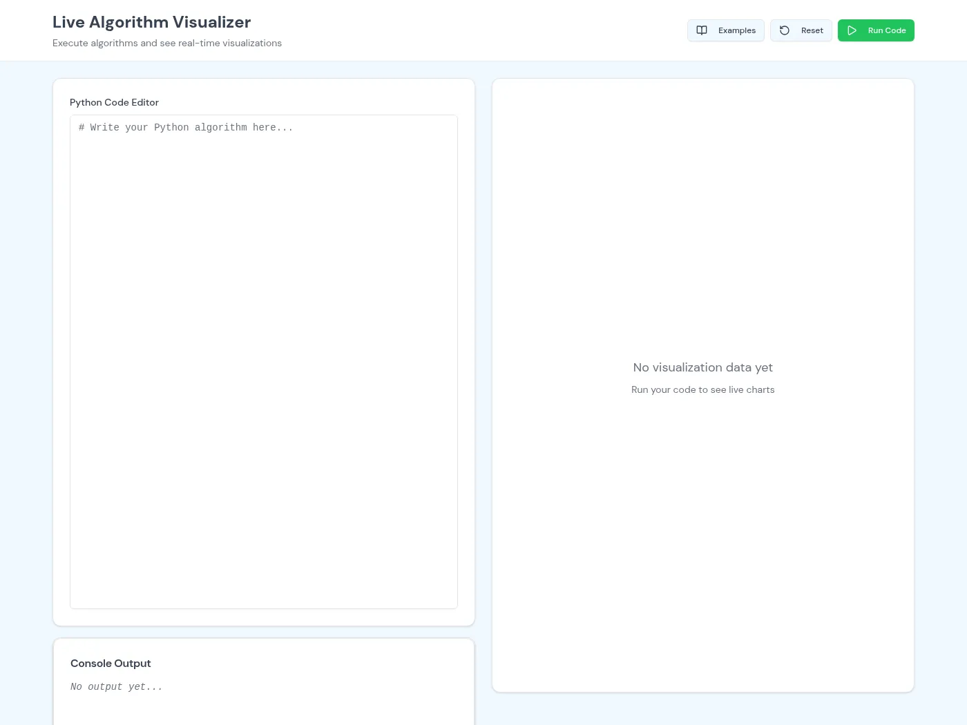 Live Python Algorithm Visualizer