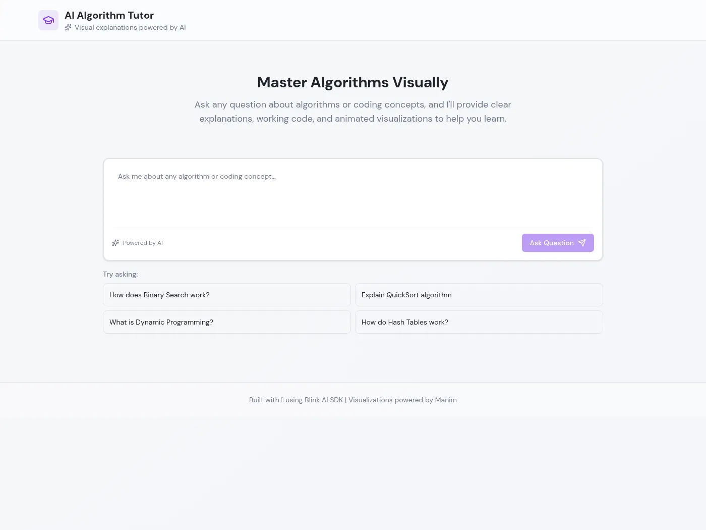 LLM-Powered AI Tutor for Visual Explanations & Code Solutions