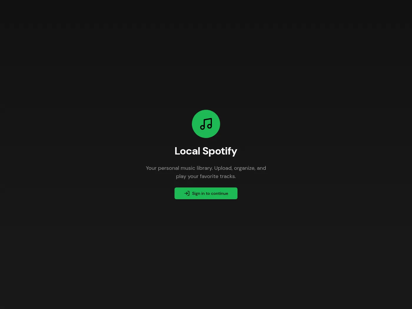 Local Spotify Clone