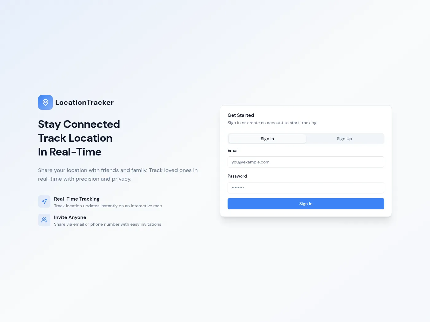 Location Tracker via Phone or Email with Google Maps Integration
