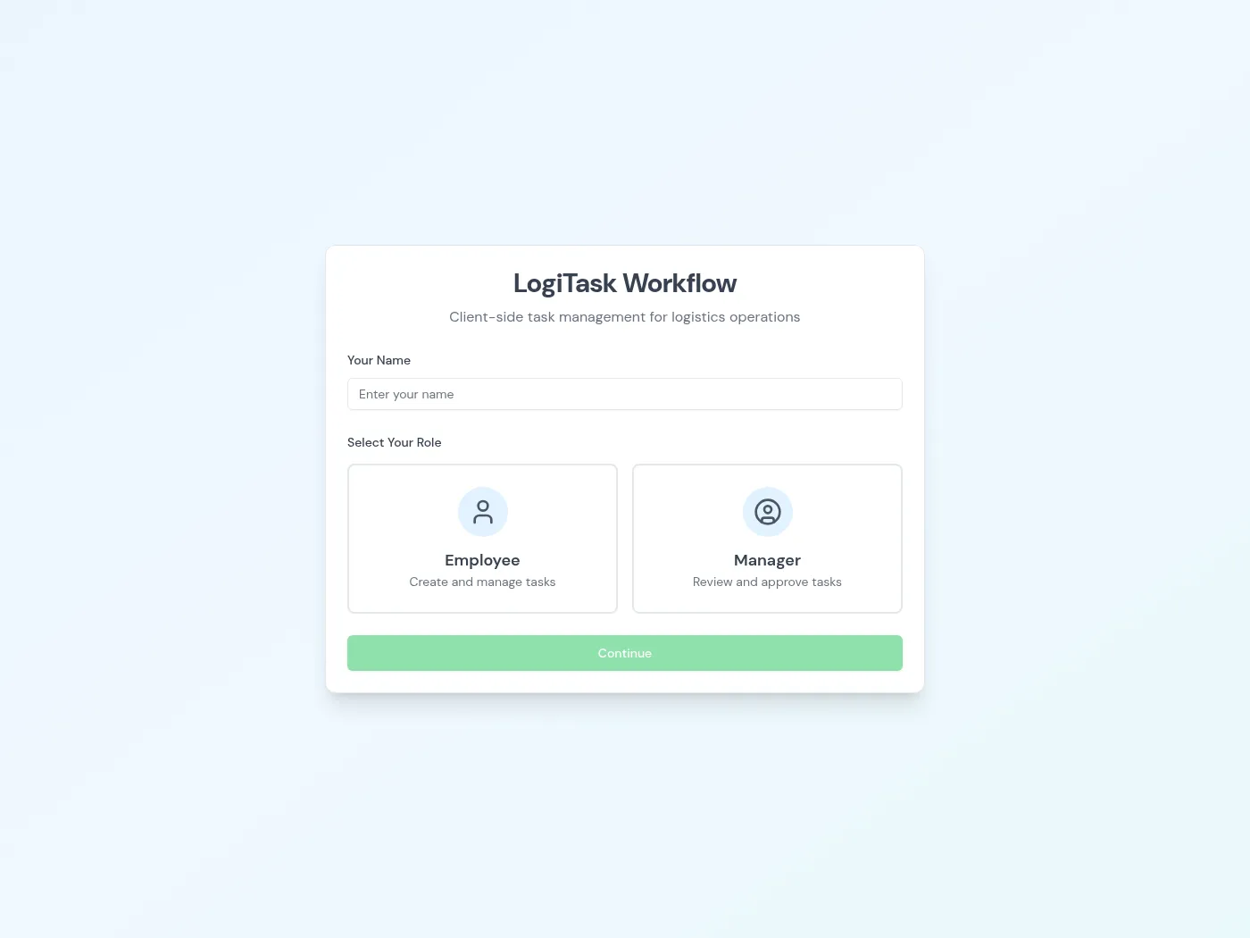 LogiTask: Client-side Workflow Platform for Logistics Offices