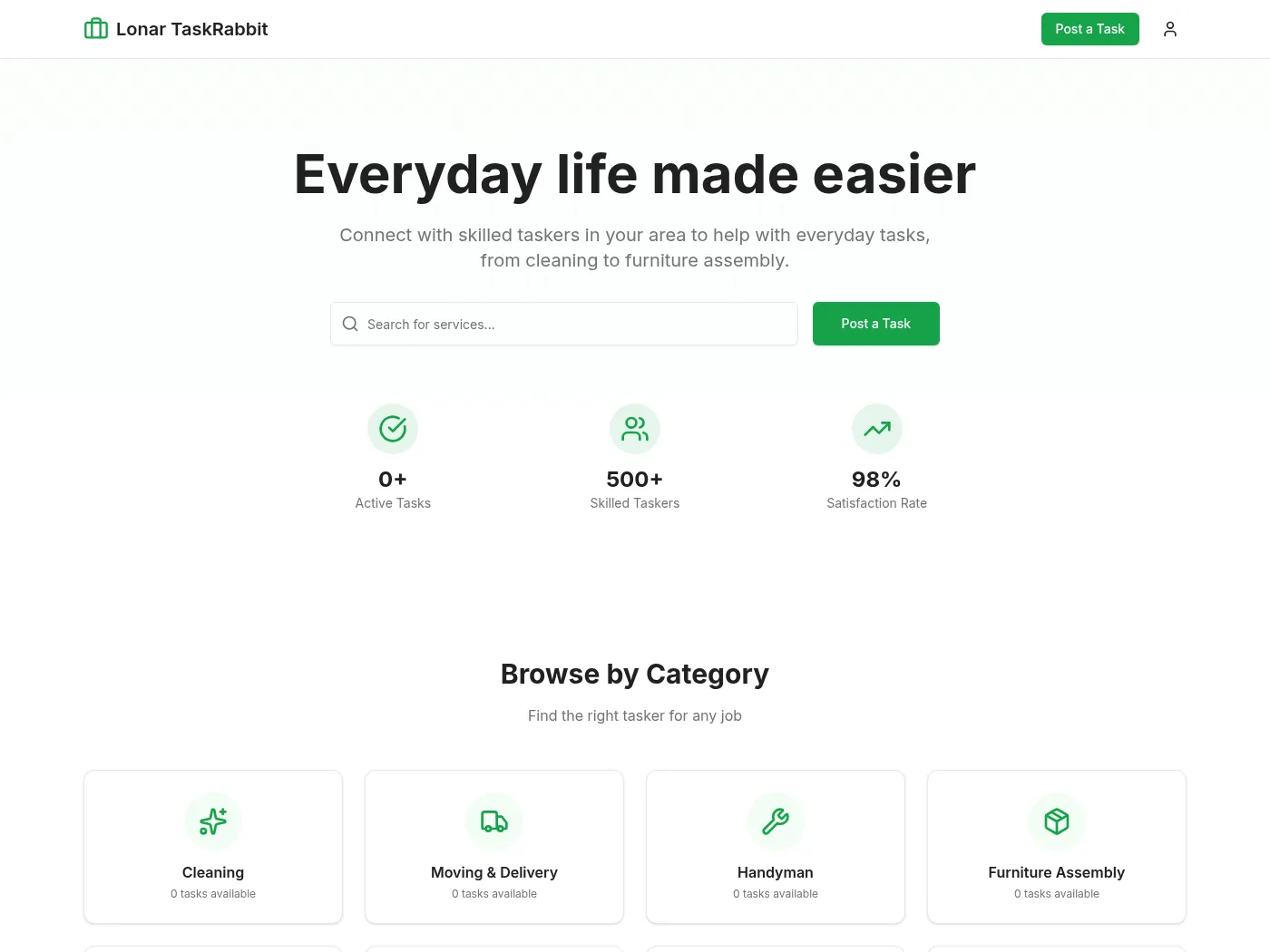 Lonar TaskRabbit Service Marketplace