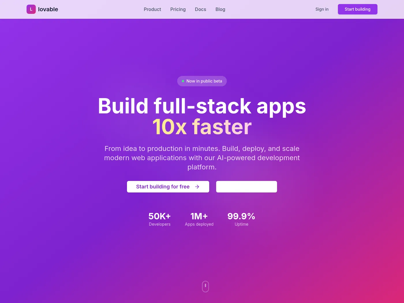 Lovable.dev Web Clone