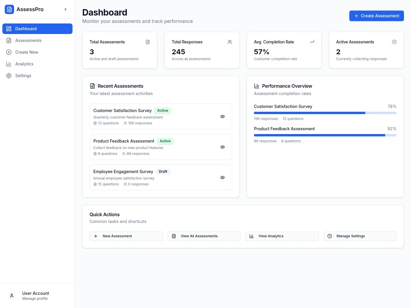 Low-Code Assessment Platform