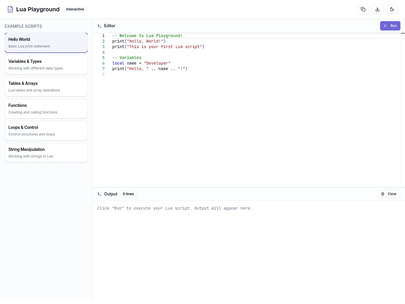 Lua Integration Playground