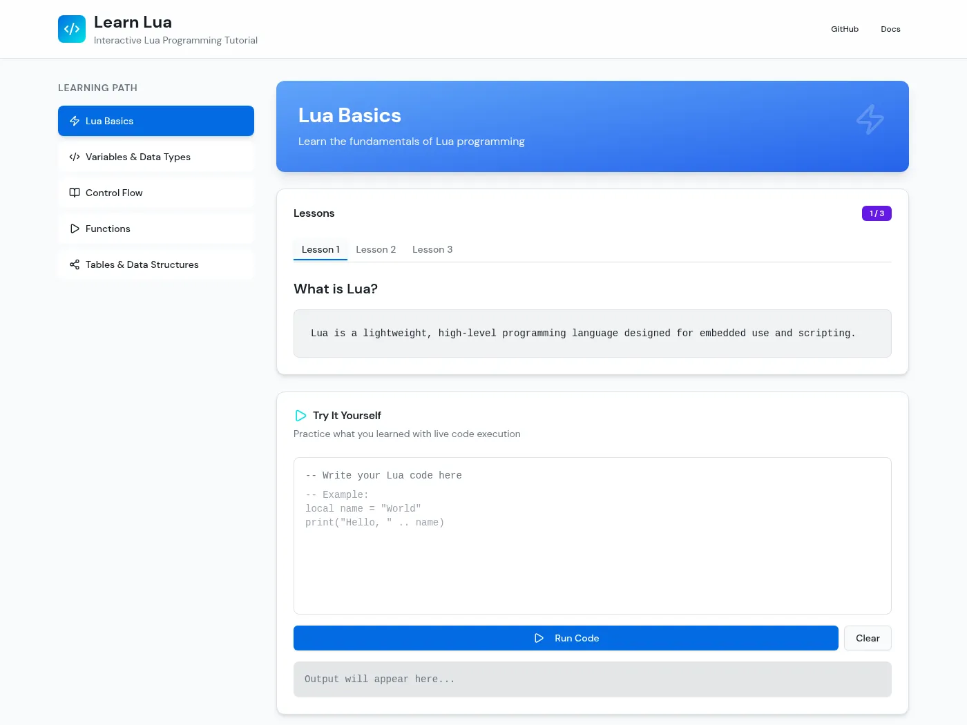 Lua Learning Starter