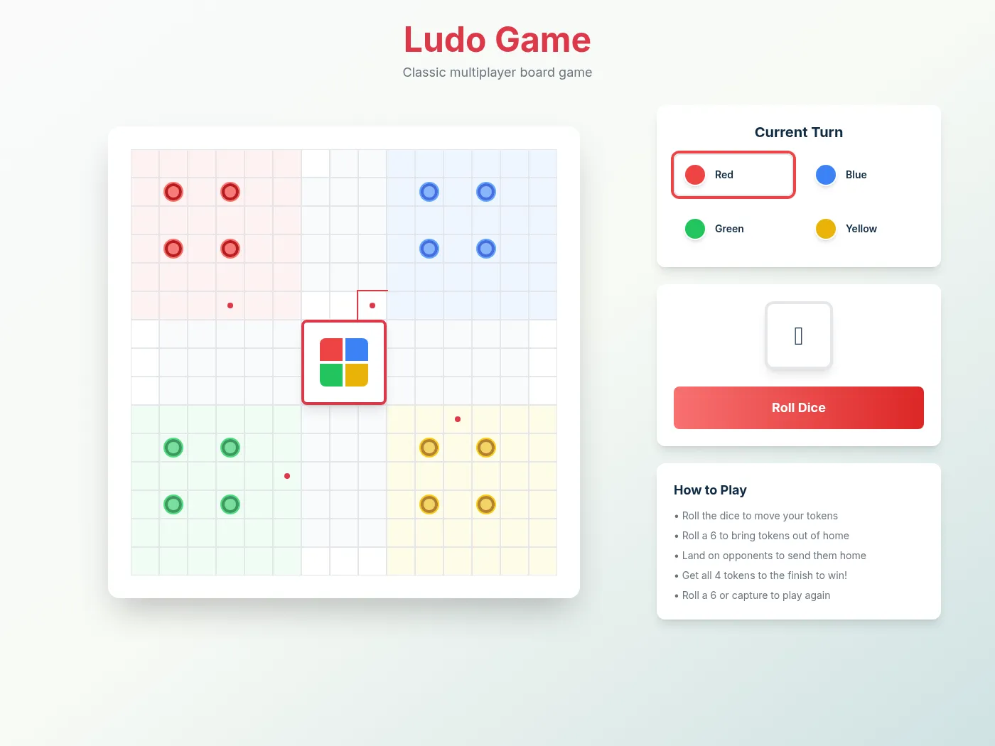 Ludo Multiplayer Web Game