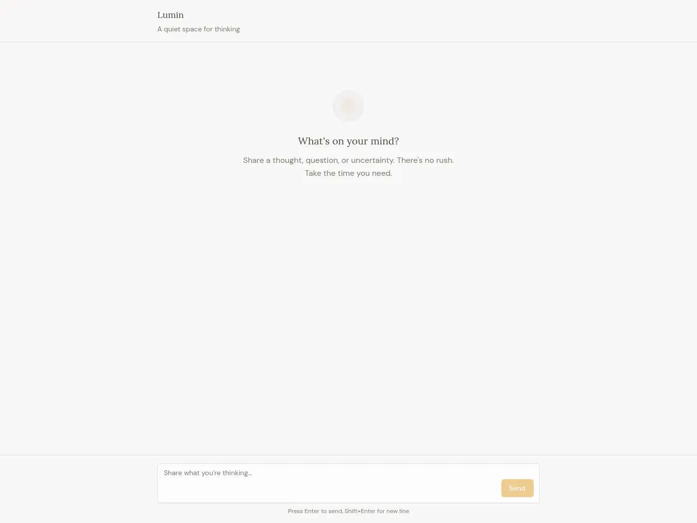 Lumin Workspace: A Gentle, Guided AI Companion for Calm Thinking