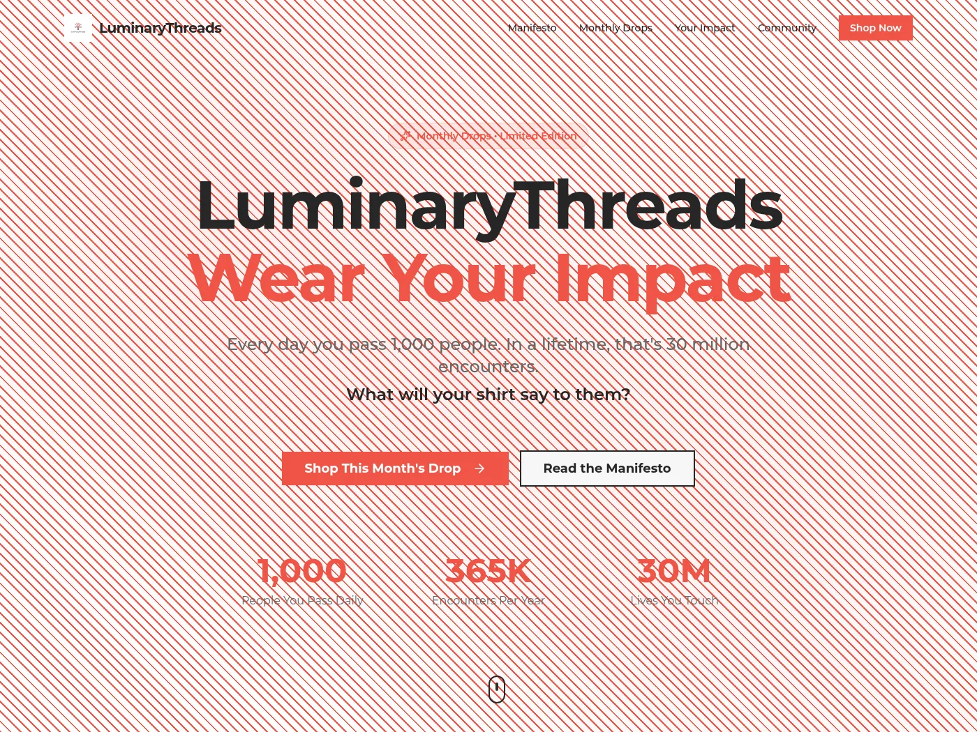 LuminaryThreads Interactive Brand Experience Site