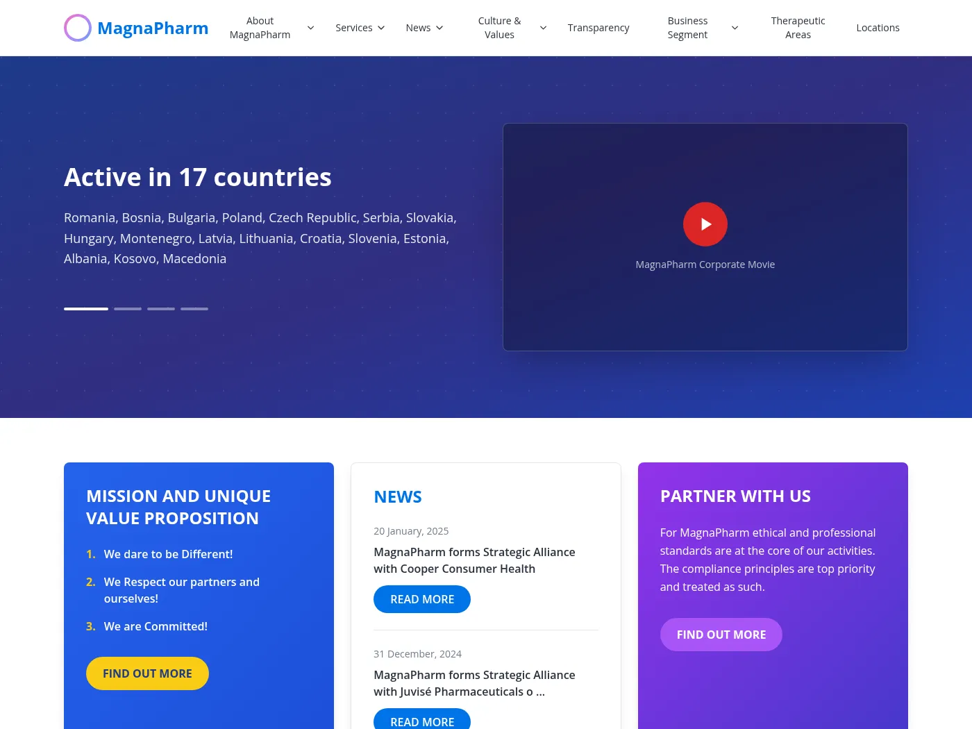 Magnapharm Website Clone