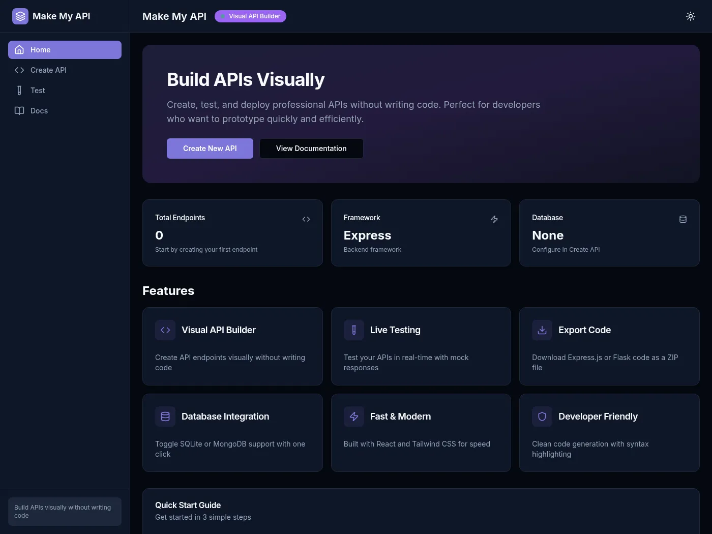 Make My API: Visual API Builder & Tester for Developers