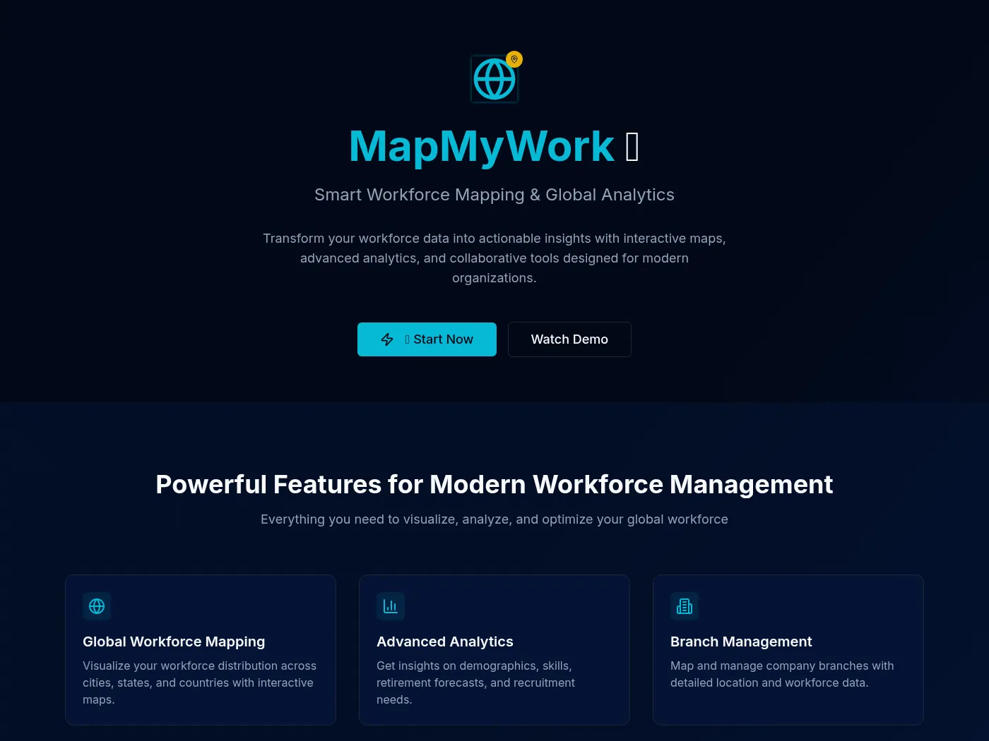 MapMyWork: Workforce Mapping & Analytics Platform