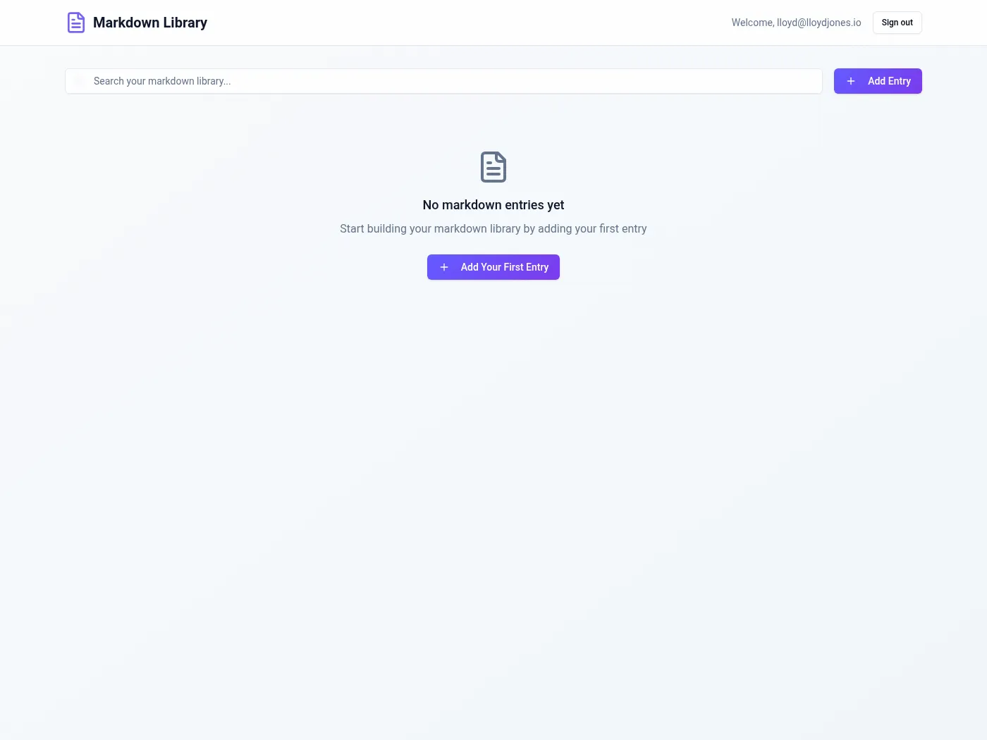 Markdown Library Dashboard for AI Agents