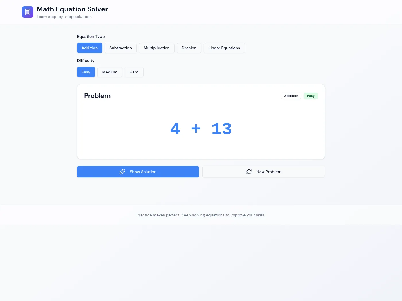Math Equation Solver & Step-by-Step Guide