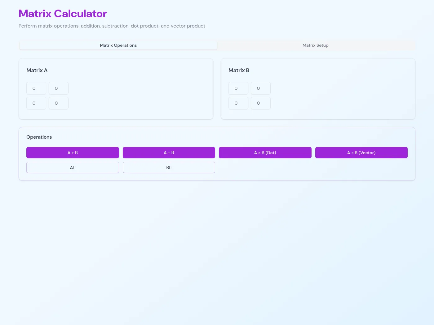 MatrixOps Web App