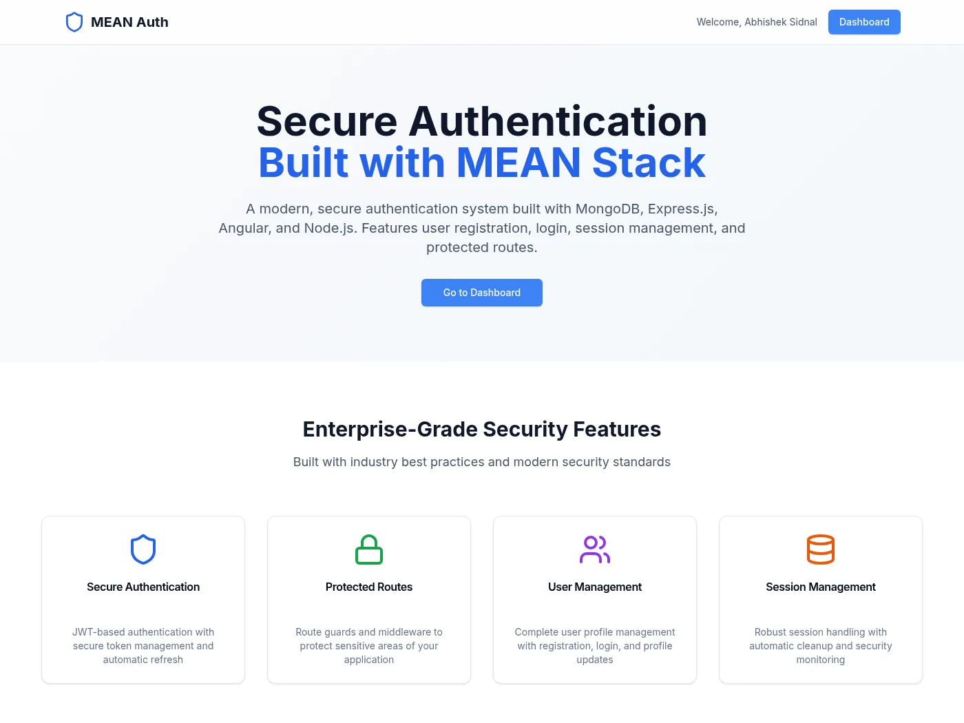 MEAN Stack Authentication System
