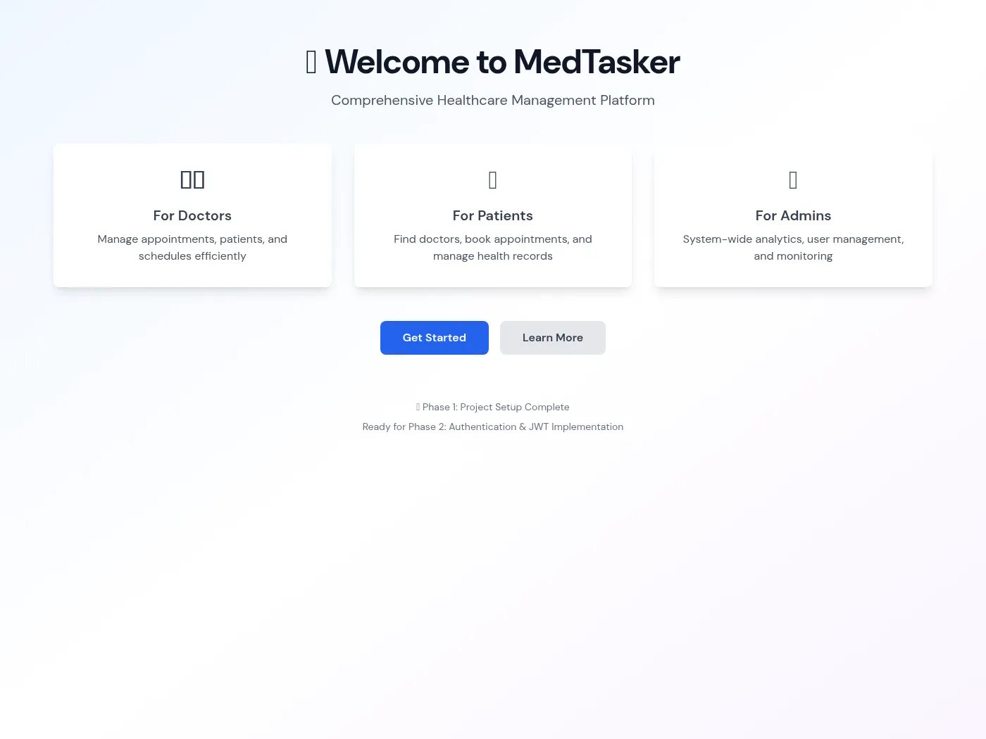 MedTasker: Comprehensive Full-Stack Healthcare Platform (Remix)