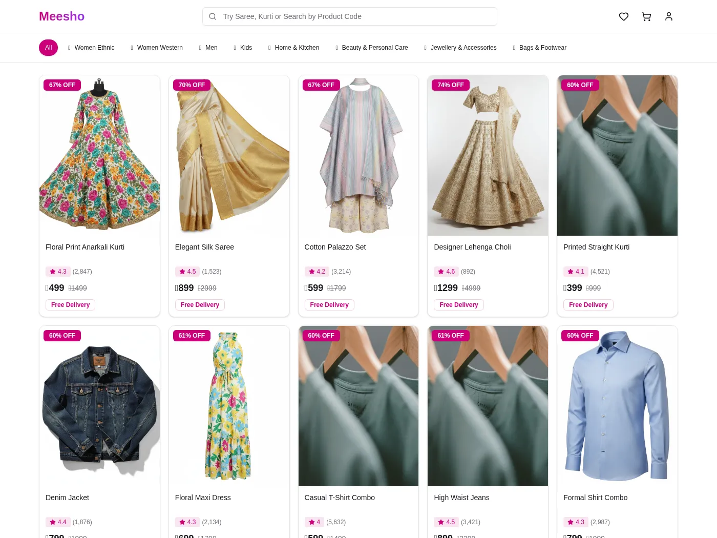 Meesho Ecommerce Platform Clone