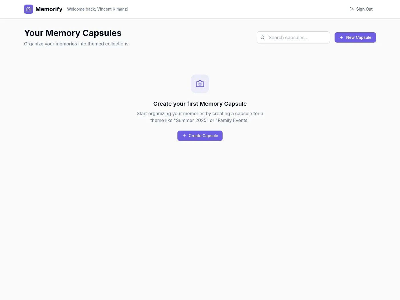 Memorify: Collaborative Memory Sharing Platform