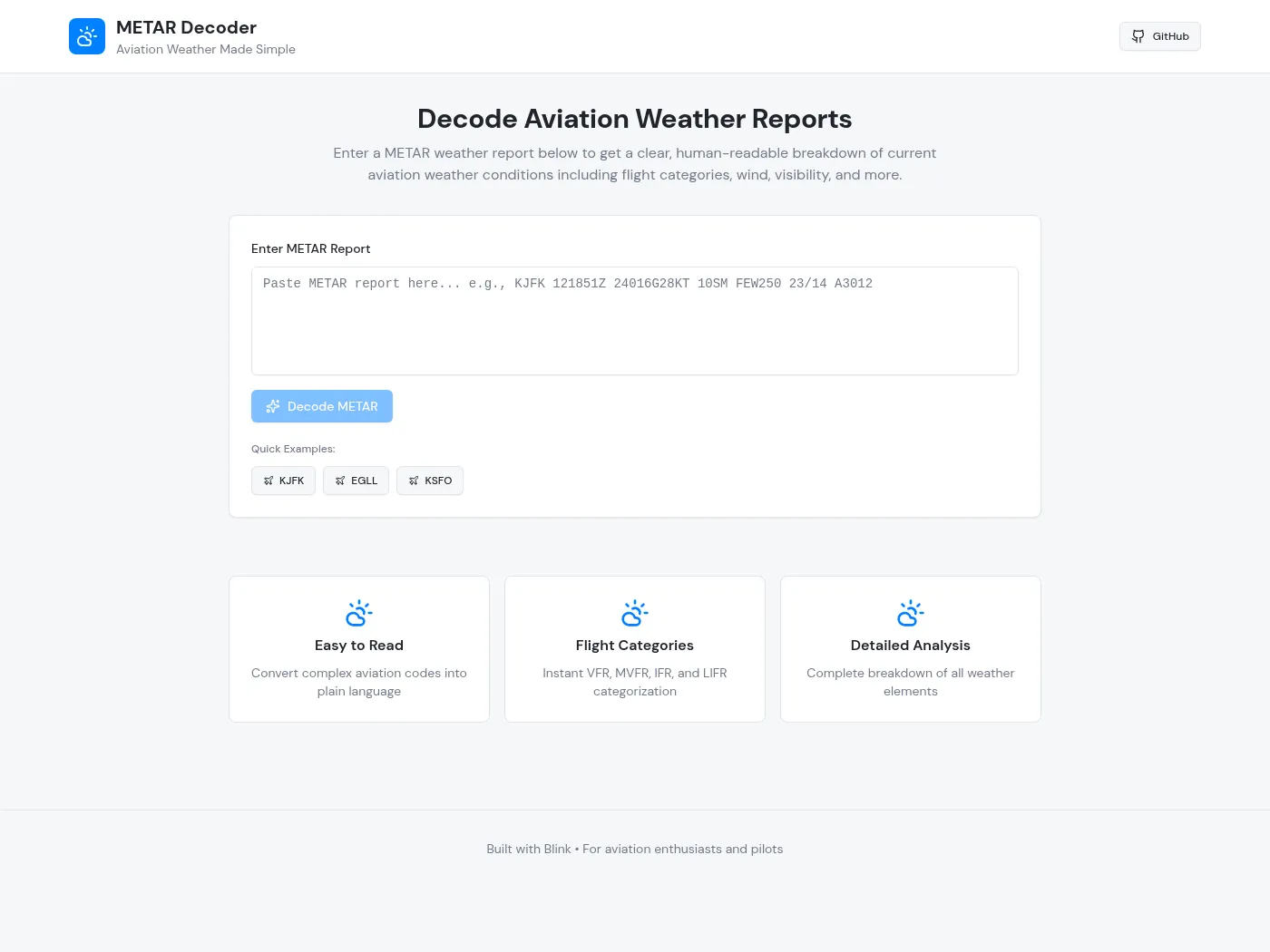 METAR Decoder & Weather Insights
