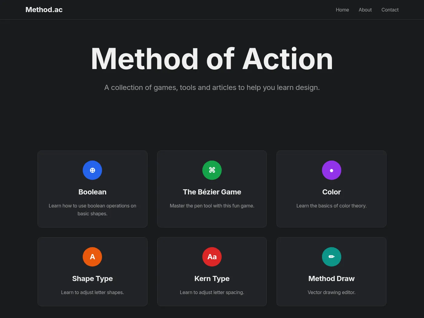 Method.ac Clone - Interactive Design Skill Games