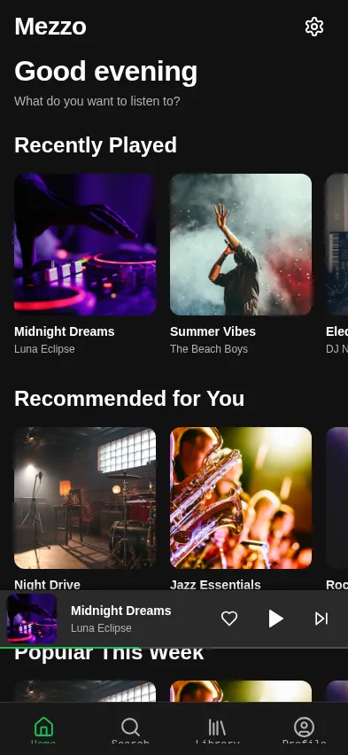 Mezzo Music Player Android Clone