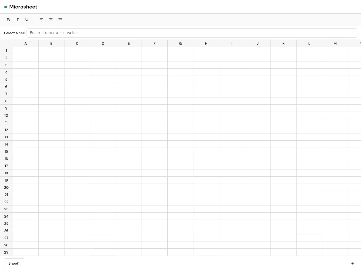 Microsheet: An Excel-Like Spreadsheet Web App