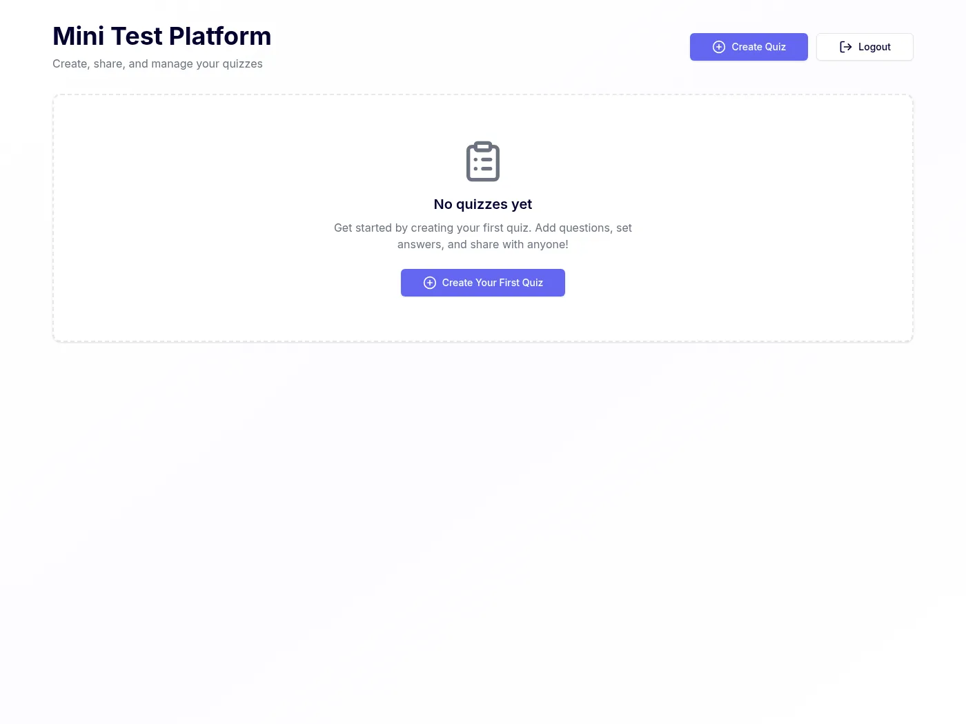 Mini Test Platform