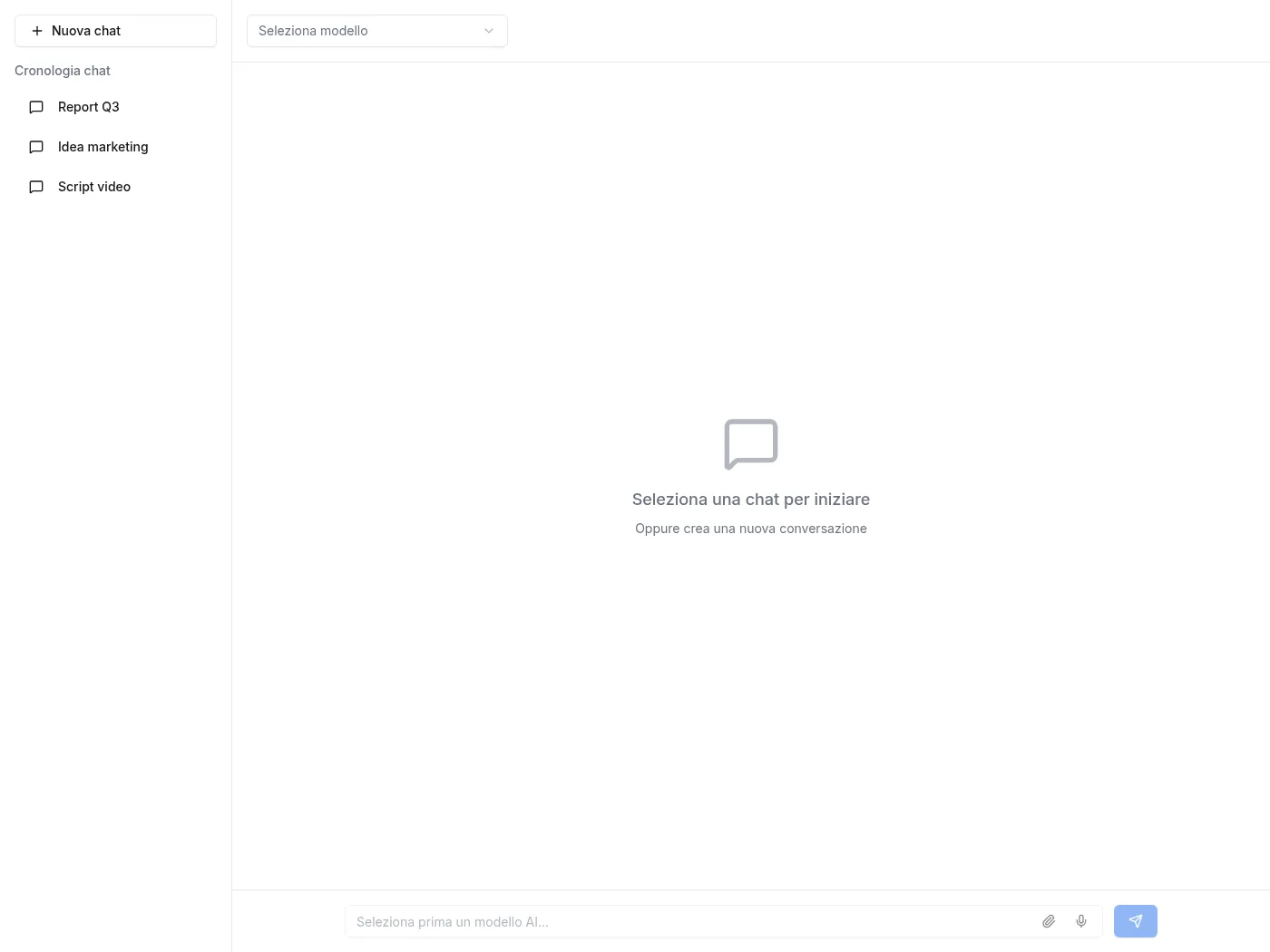 Minimal Animated Multi-AI Chatbot Interface