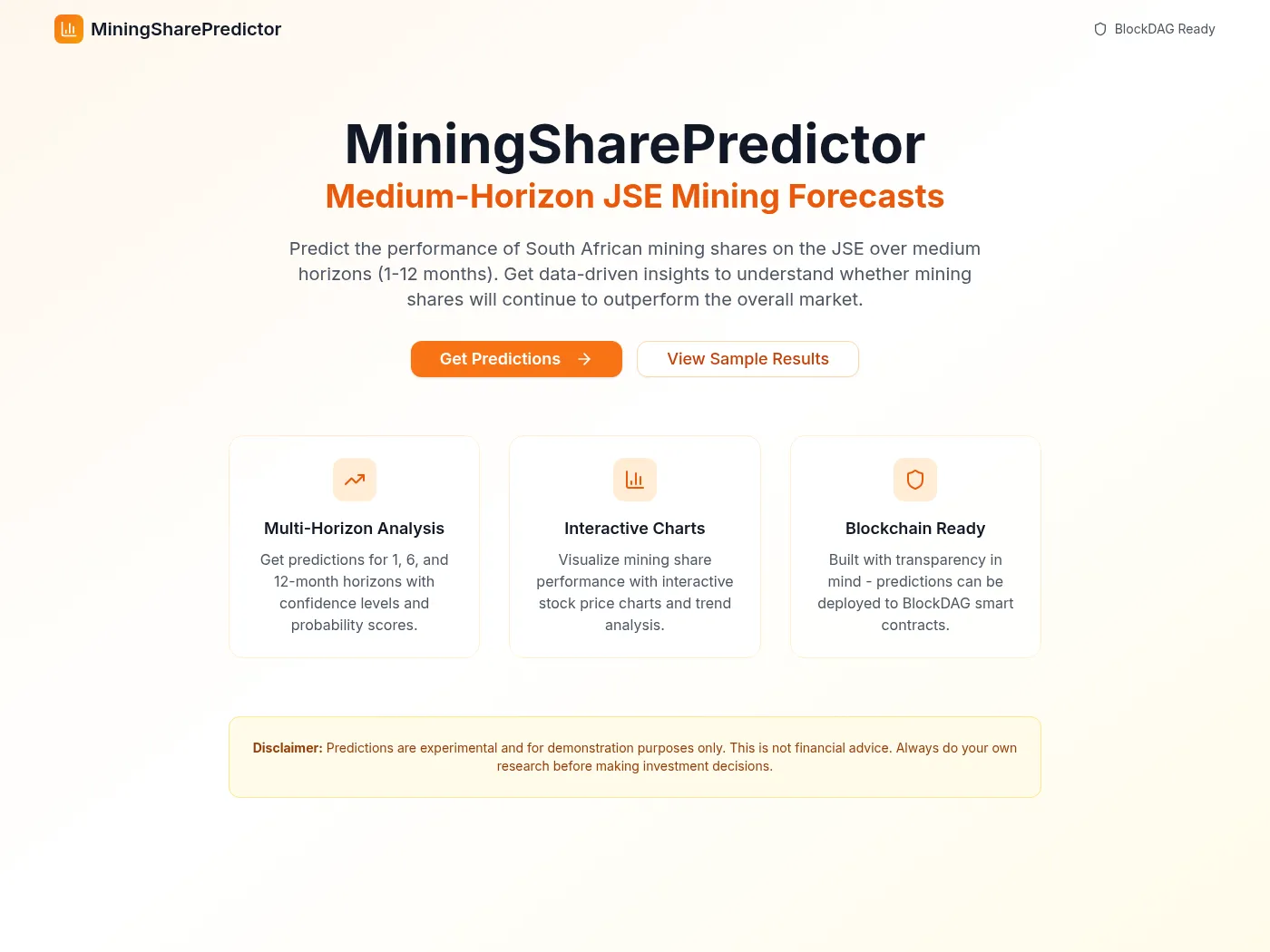 MiningSharePredictor – Medium-Horizon JSE Mining Forecasts