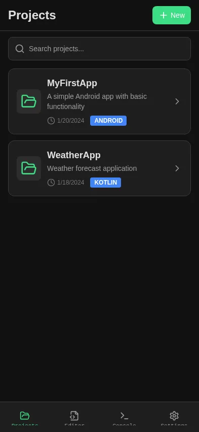 Mobile Android Studio IDE