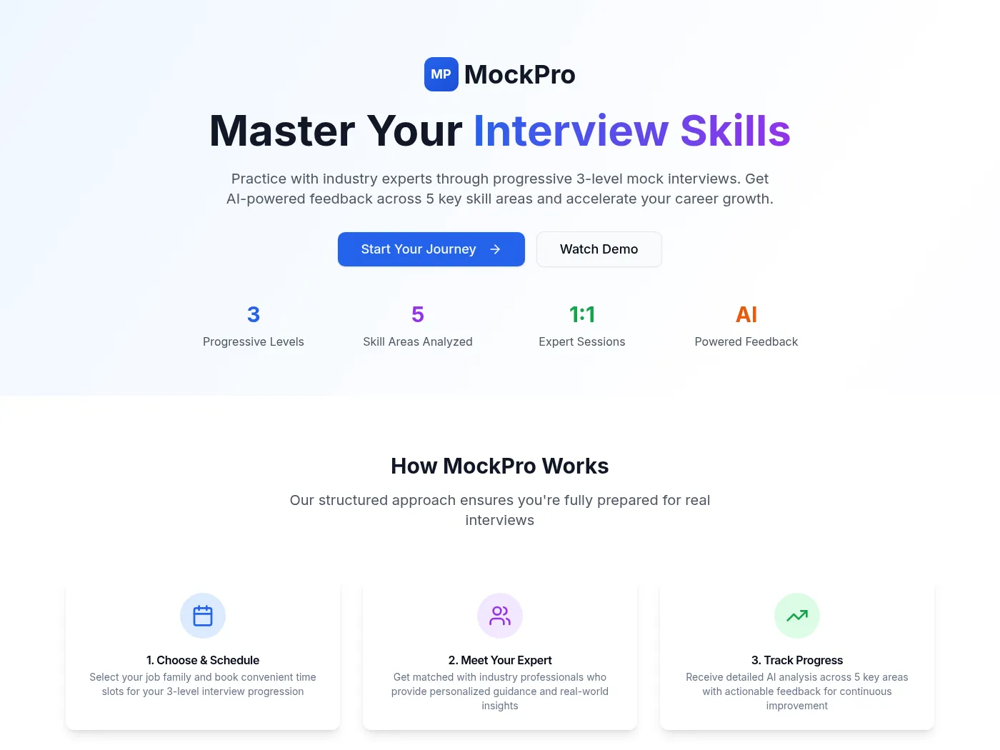 Mock Interview Platform with Industry Experts and AI-Driven Feedback