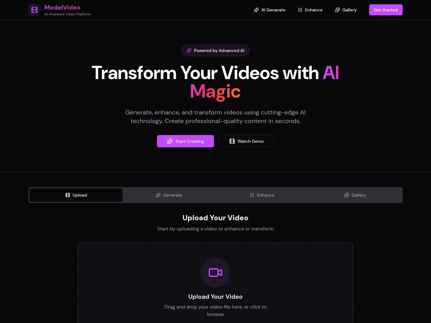 AI-Powered Video Modeling Platform
