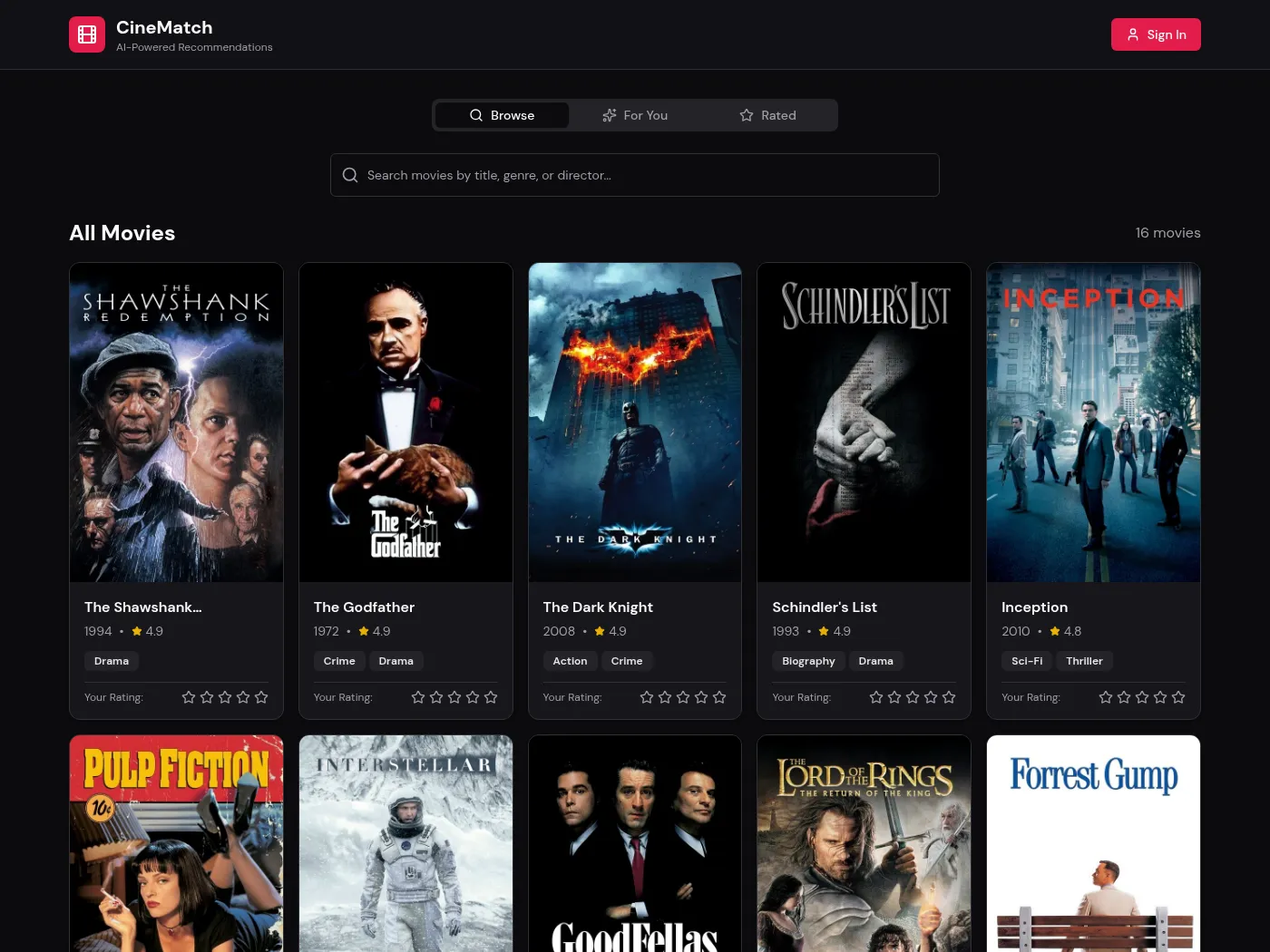Smart Movie Recommendation Engine