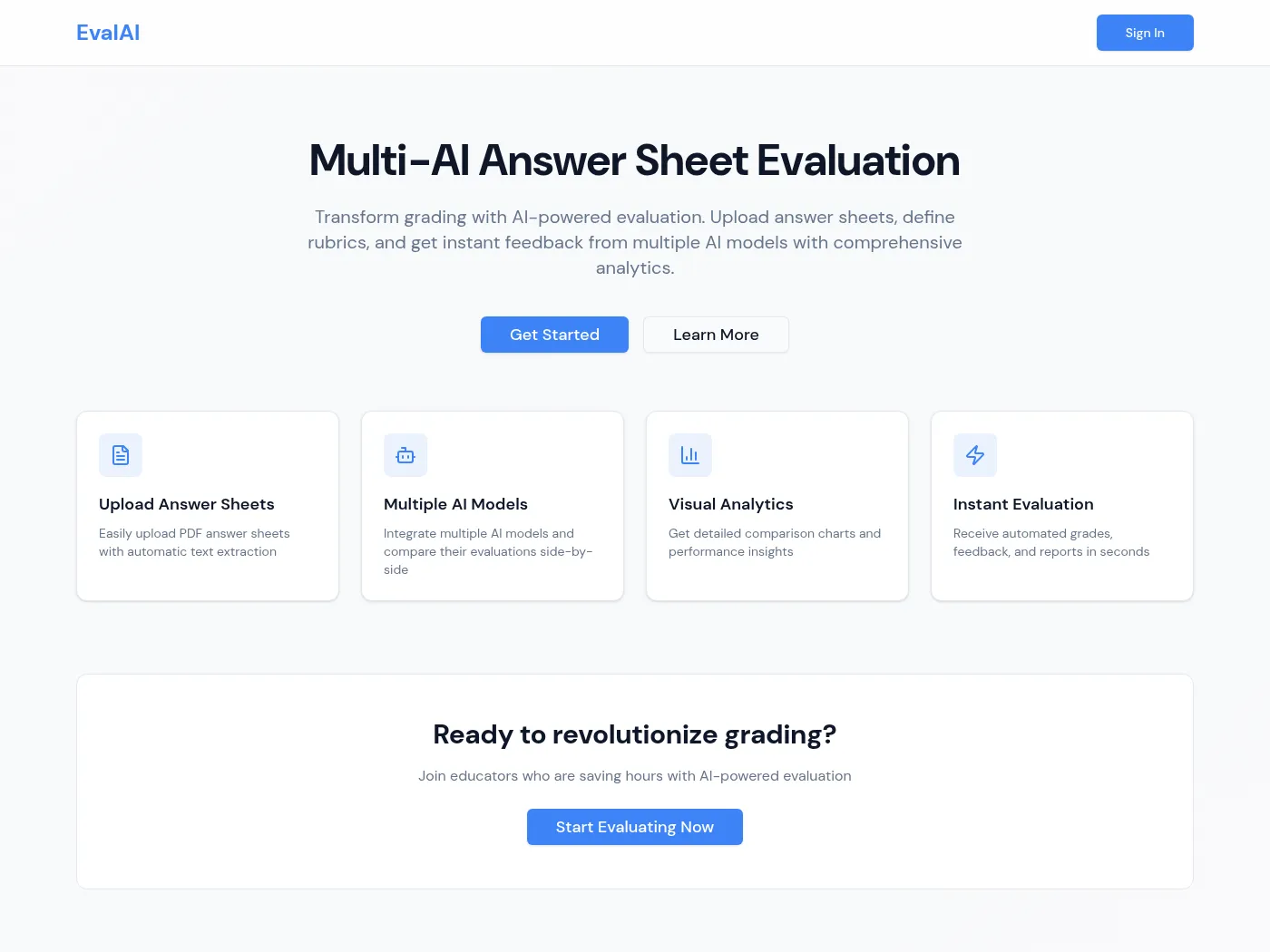 Multi-AI Answer Sheet Evaluation Website