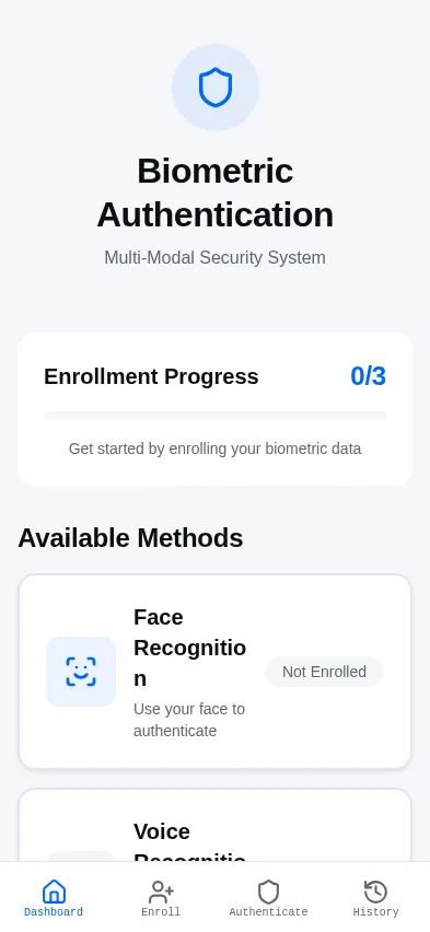 Multi-Modal Biometric Authentication Android App