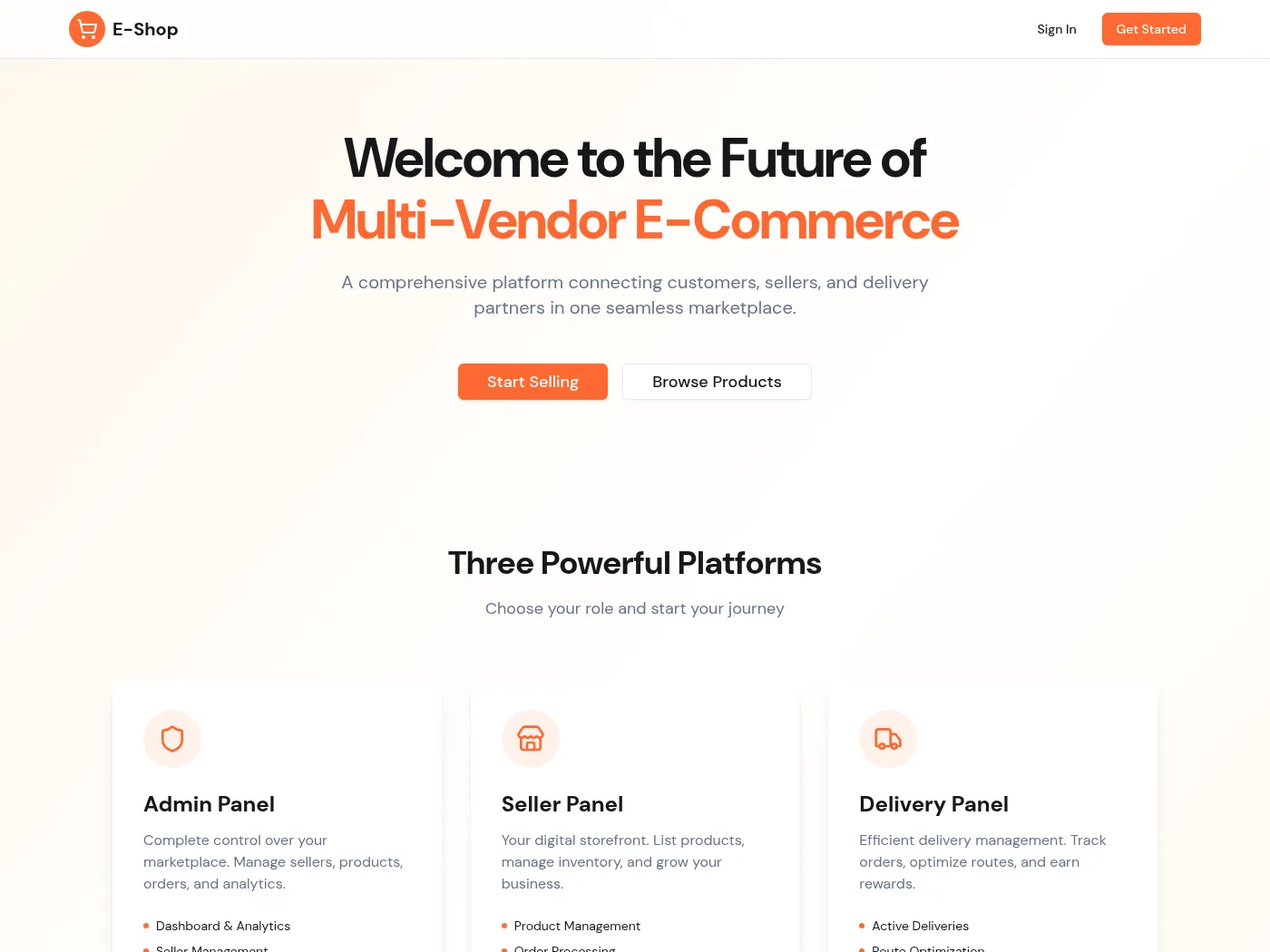 Multi-Module & Multi-Vendor E-Commerce Platform