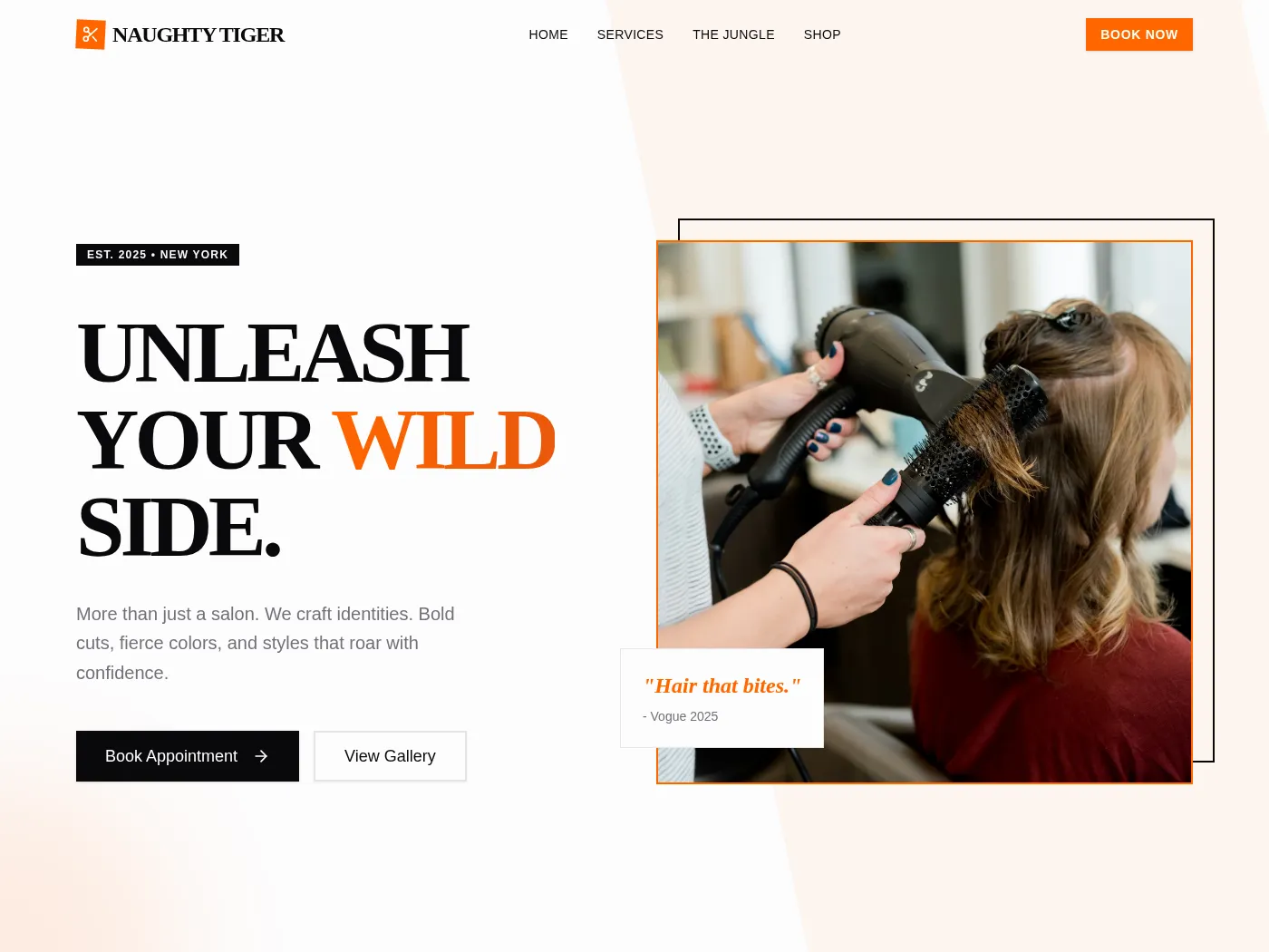 Naughty Tiger 2025 Modern Web Revamp
