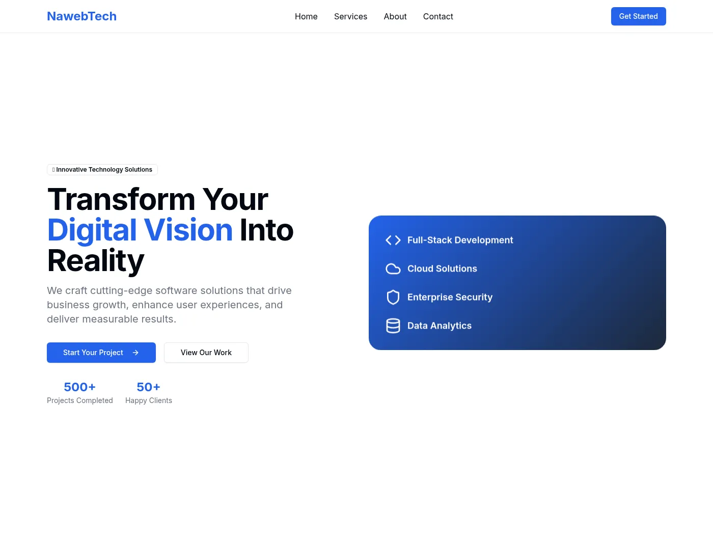 NawebTech Professional Web Platform