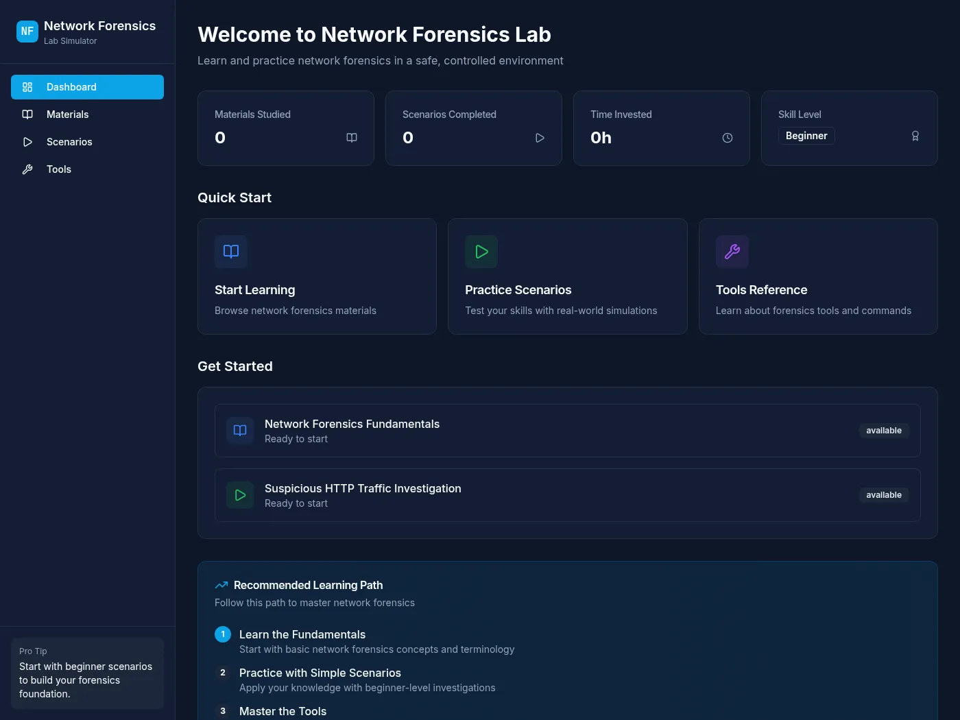 Network Forensics Lab Simulator