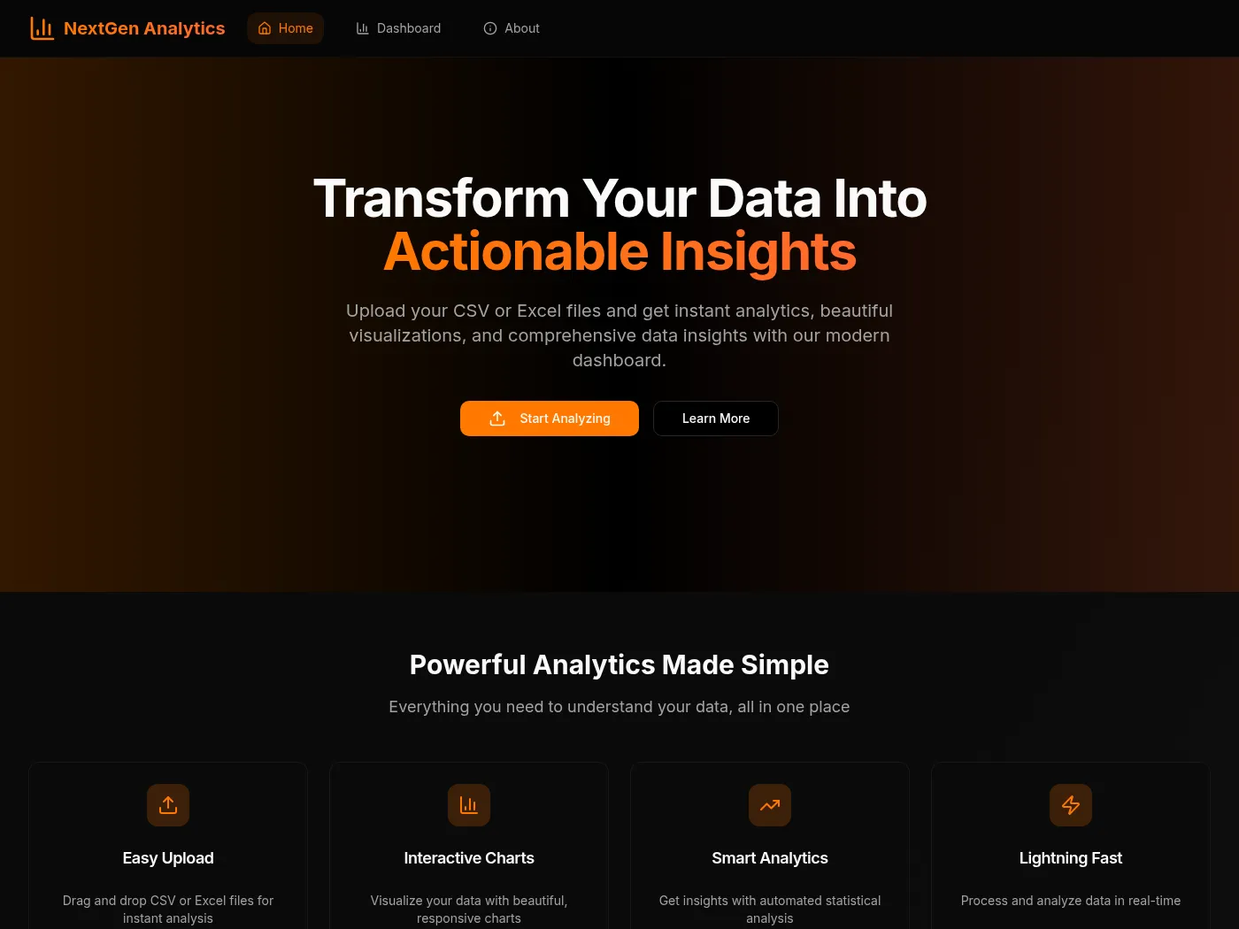 NextGen Data Analytics Dashboard