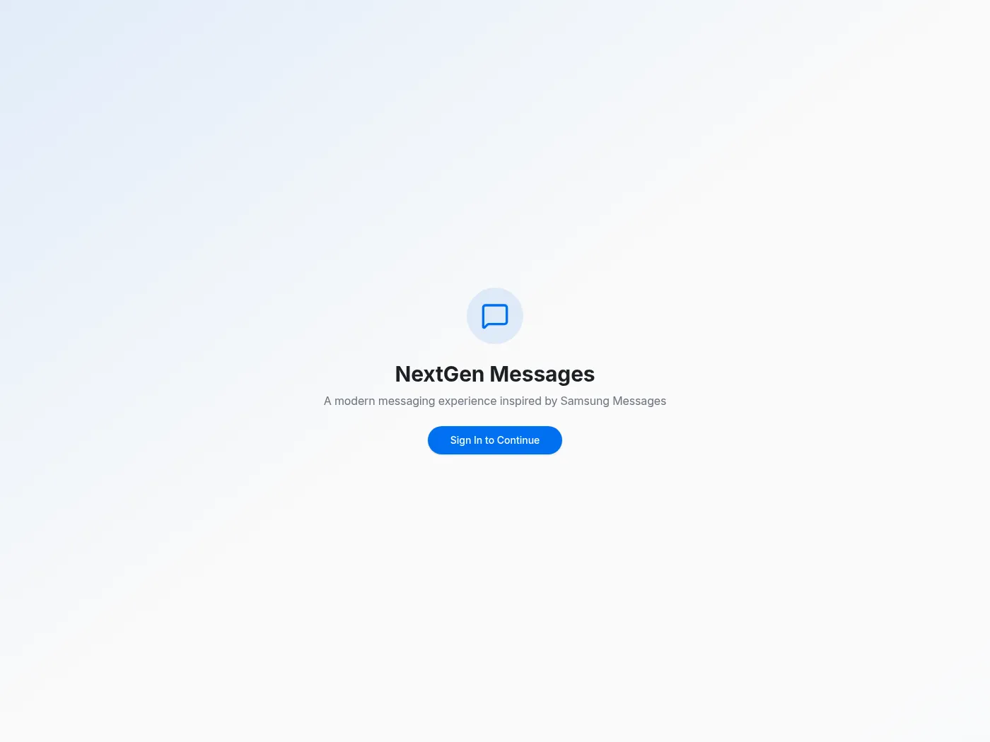 NextGen Messaging App Inspired by Samsung Messages