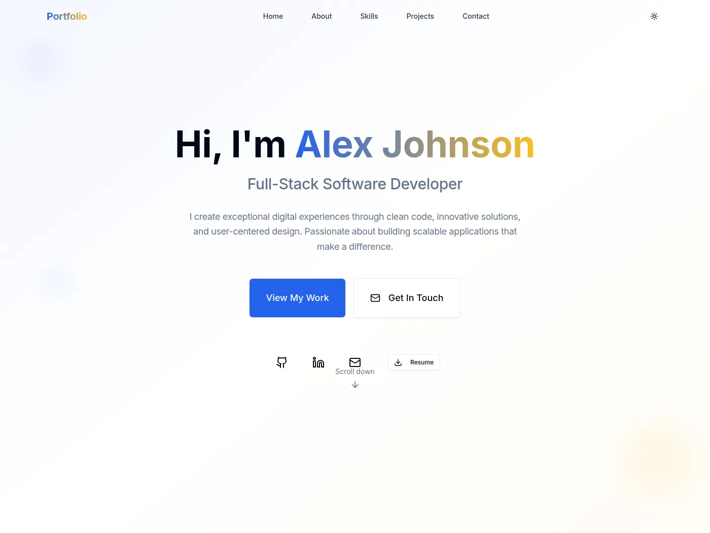 Next.js Software Developer Portfolio