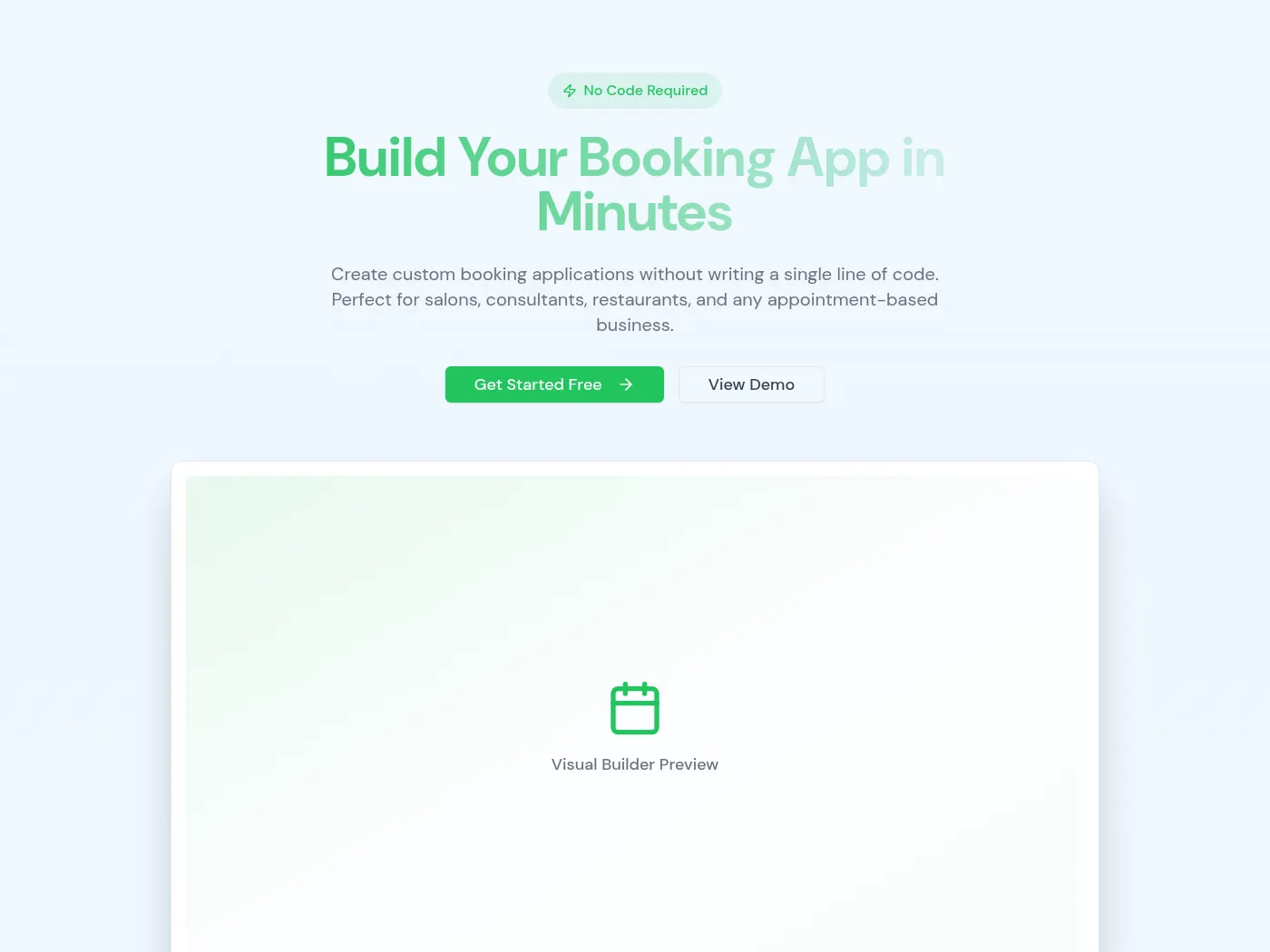 No-Code Booking App Builder
