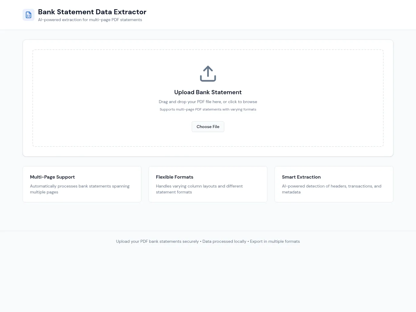 No-Code PDF Bank Statement Data Extractor