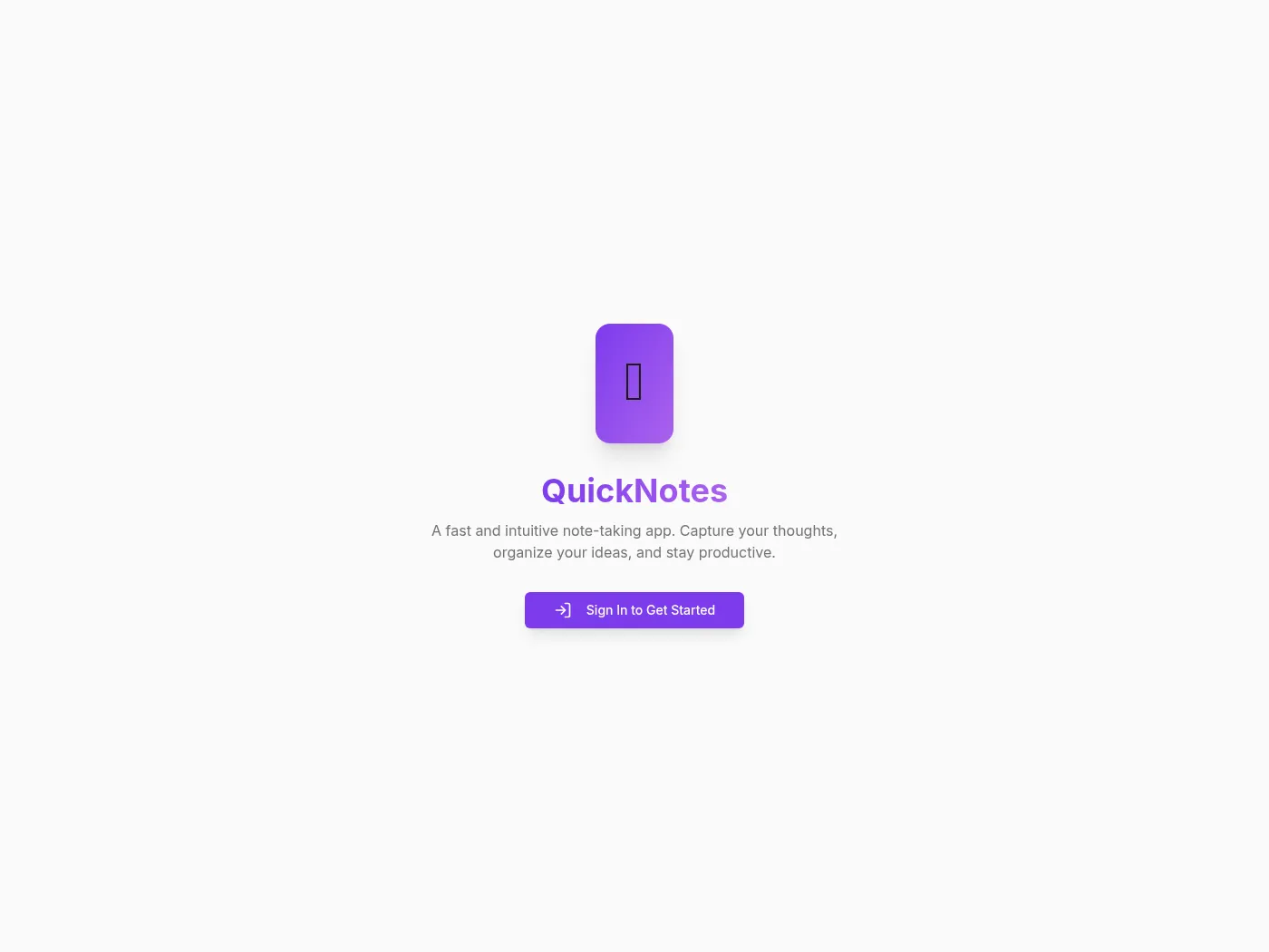 QuickNotes: A Modern Note Taking App