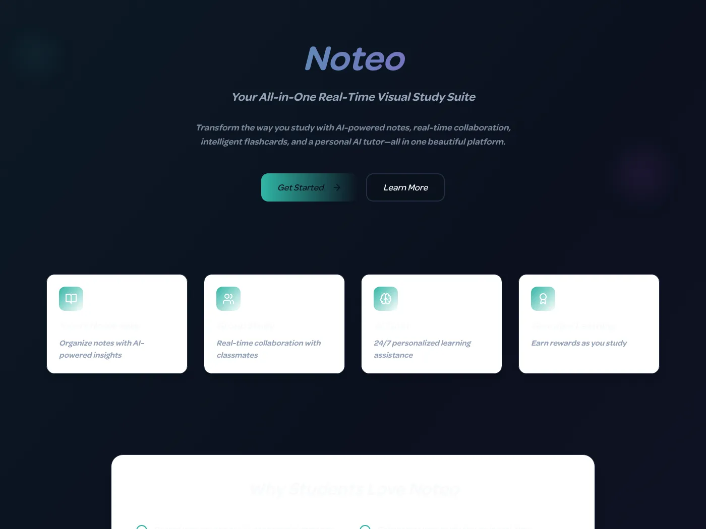 Noteo – All-in-One Real-Time Visual Study Suite