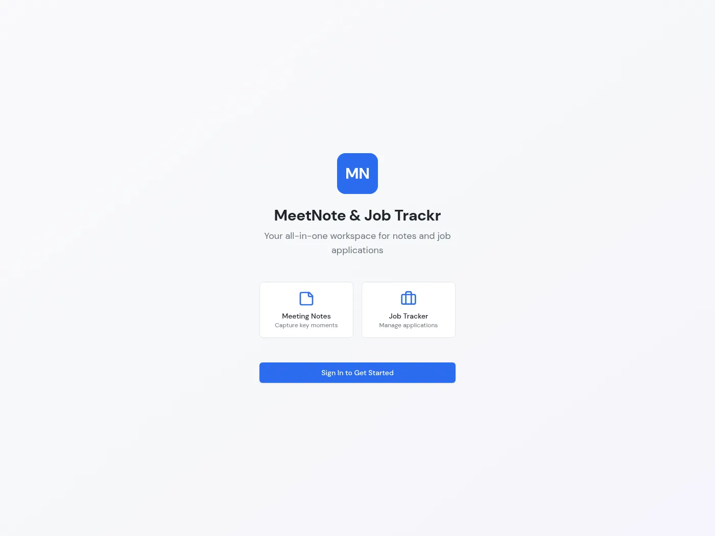 MeetNote & Job Trackr: Integrated Notes and Application Tracker