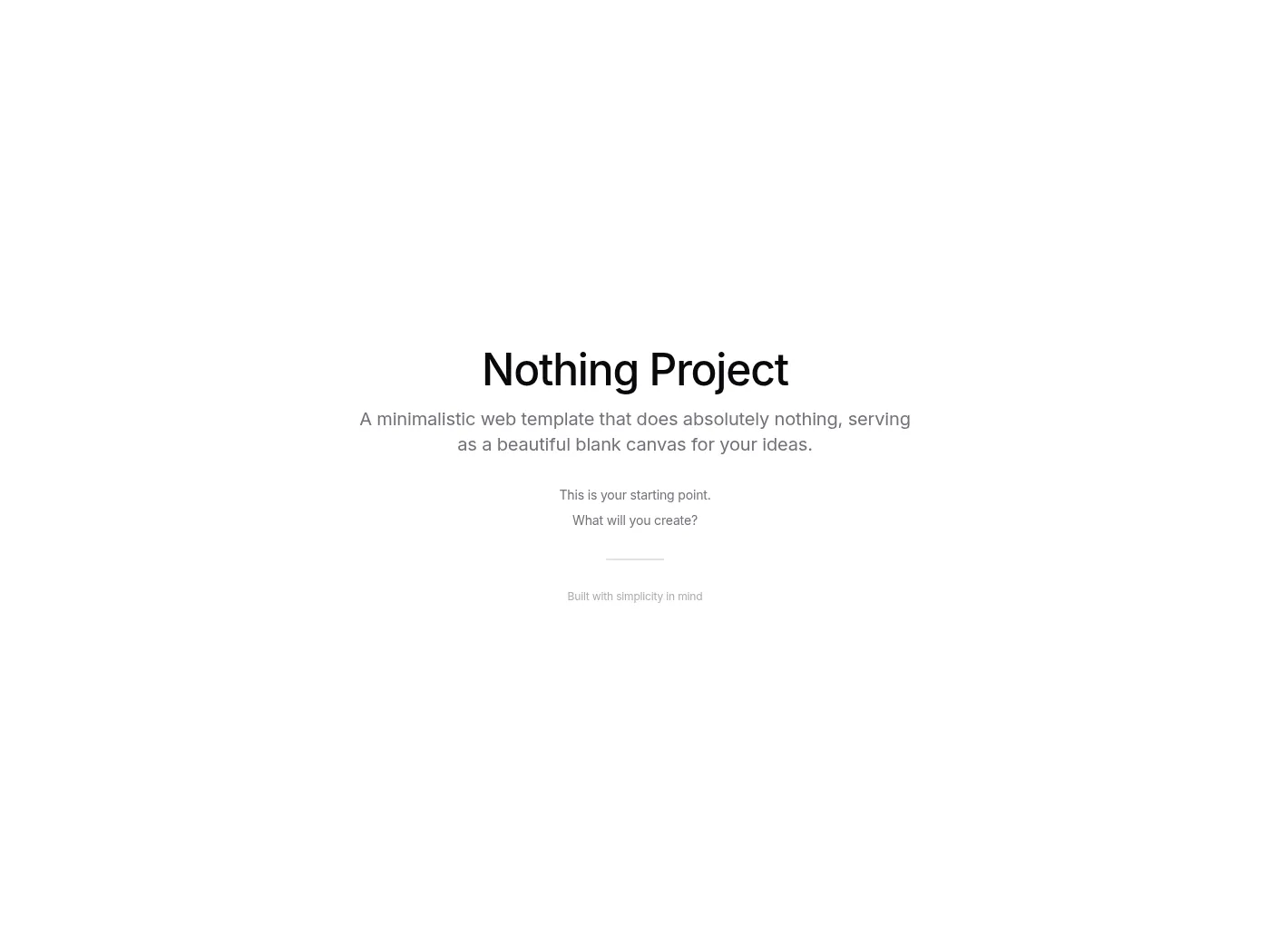 Nothing Project
